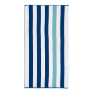 LAGUNA BEACH TEXTILE COMPANY Laguna Beach Cabana Beach Towel Marine Blue  Sea Glass