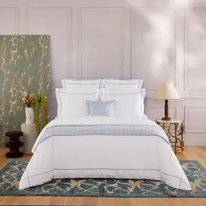 YVES DELORME Athena Flat Sheet, Full/queen - Celeste