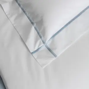 YVES DELORME Athena Flat Sheet, Full/queen - Celeste