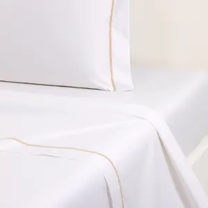 YVES DELORME Athena Flat Sheet, Full/queen - Dune