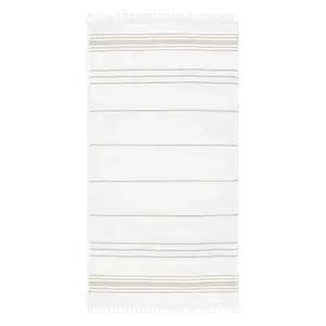 LAGUNA BEACH TEXTILE COMPANY Laguna Beach Turkish Beach Towel White Dune