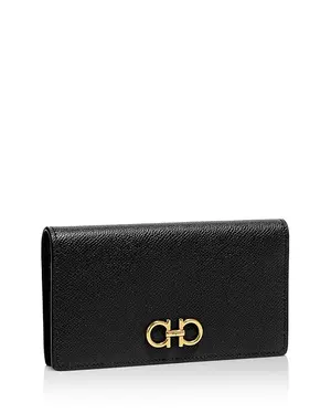 FERRAGAMO Gancini Continental Wallet Nero