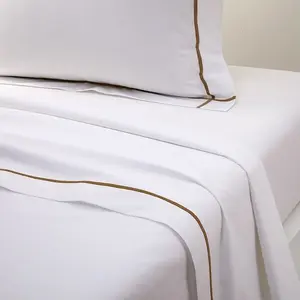 YVES DELORME Athena Flat Sheet, King Bronze