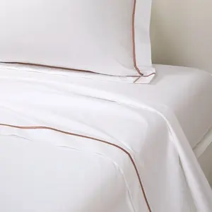 YVES DELORME Athena Flat Sheet, King Sienne