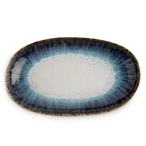 CARMEL CERAMICA Cypress Grove Oval Tray - Multi