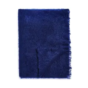 LANDS DOWNUNDER Mohair Throw Navy
