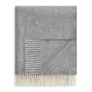 LANDS DOWNUNDER Italian Herringbone Throw Charcoal
