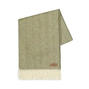 LANDS DOWNUNDER Italian Herringbone Throw - Thyme