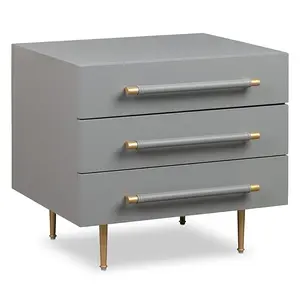 TOV FURNITURE Trident Nightstand - Grey