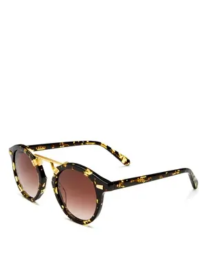 Krewe Stl Ii 24k Gradient Round Sunglasses