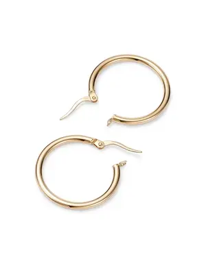 Roberto Coin 18k Yellow Round Hoop Earrings - Gold