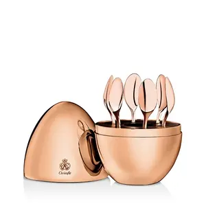 Christofle Mood Espresso Spoons, Set Of 6 - Pink Gold