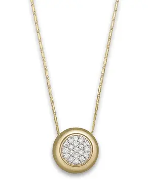 Bloomingdale'S Diamond Pave Pendant Necklace - Yellow Gold/white Diamonds