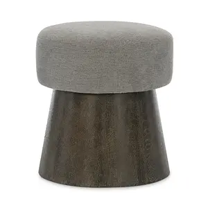 BERNHARDT Linea Round Bench - Cerused Charcoal