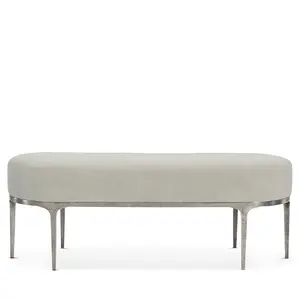 BERNHARDT Linea Metal Bench - Cerused Greige
