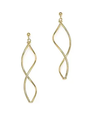 Bloomingdale'S 14k Yellow Twisted Drop Earrings - Gold
