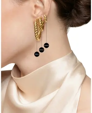David Yurman Sterling Crossover Hoop Earrings