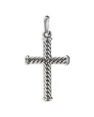 David Yurman Cable Cross Pendant - Silver