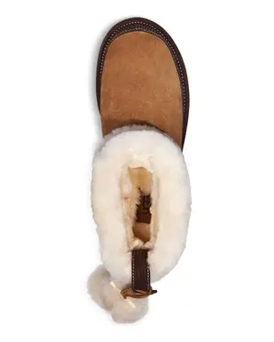 UGG Classic Mini Heritage Suede Shearling Lined Ankle Boots - Chestnut