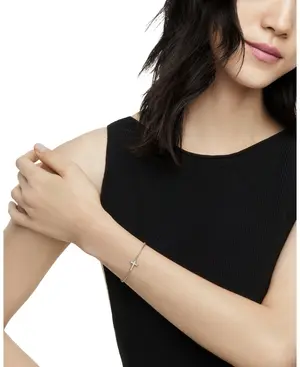 David Yurman Petite Pave Cross Chain Bracelet