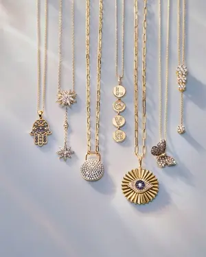 Bloomingdale'S Diamond Starburst Drop Pendant Necklace