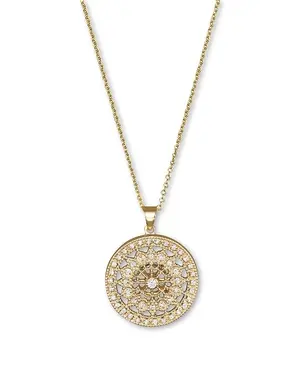 Bloomingdale'S Diamond Medallion Pendant Necklace - Gold