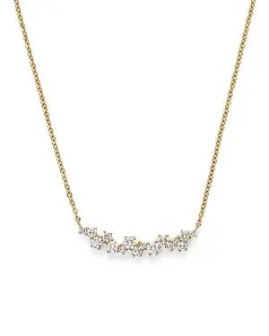 Bloomingdale'S Diamond Scatter Necklace In 14k Yellow Gold - White/gold
