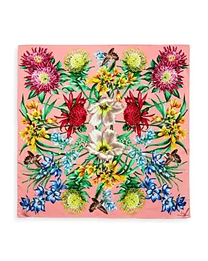 Echo Blooms Of Oceana Silk Scarf Rose Pink