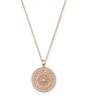 Bloomingdale'S Diamond Medallion Pendant Necklace - Pink