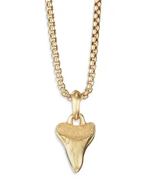 David Yurman 18k Yellow Shark Tooth Amulet - Gold