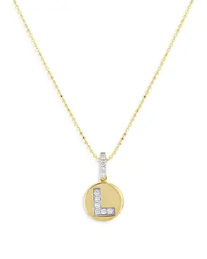 Bloomingdale'S Diamond Initial Pendant Necklace - L
