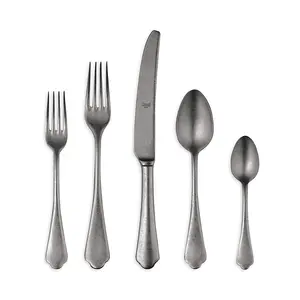 MEPRA Dolce Vita Pewter Oro Nero 5-piece Place Setting - No Color