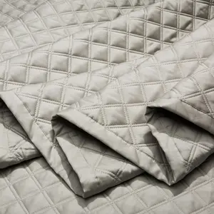 HUDSON PARK COLLECTION Hudson Park Double Diamond Coverlet, Twin Exclusive - Silver