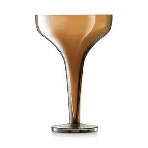 LSA Epoque Champagne Saucers, Set Of 2 - Amber/lustre