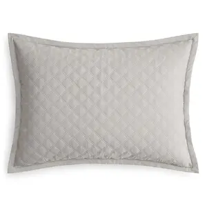 HUDSON PARK COLLECTION Hudson Park Double Diamond Quilted King Sham Exclusive - Silver