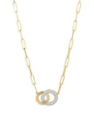 Bloomingdale'S Diamond Double Circle Pendant Necklace - Gold