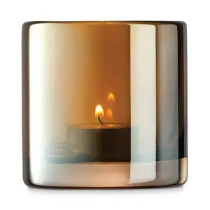 LSA Epoque Tea Light Holder Amber/lustre