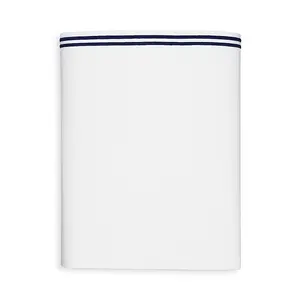 HUDSON PARK COLLECTION Italian Percale Full Flat Sheet Exclusive - Marine Navy
