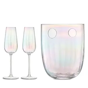 LSA Look Ice Bucket And Champagne Flute Pair