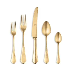 MEPRA Dolce Vita Pewter Oro 5-piece Place Setting - Gold