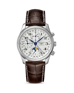LONGINES Master Collection 40mm Strap Watch - Silver/brown