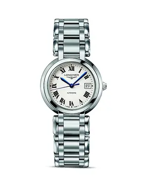 LONGINES Primaluna Automatic Watch, 30mm - White/silver