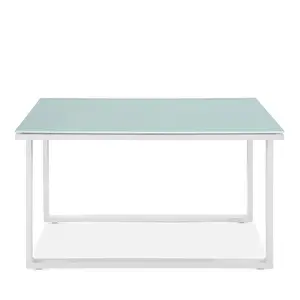 MODWAY Fortuna Outdoor Patio Side Table - White