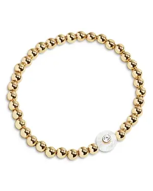Tory Burch Tory Burch Miller Pave Crystal Hoop Earrings Clear