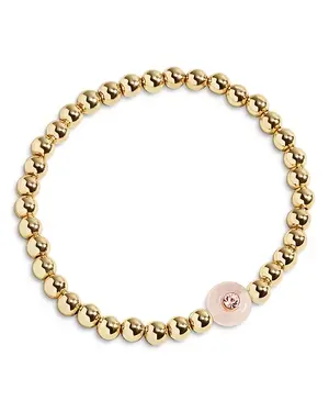 Tory Burch Tory Burch Miller Pave Crystal Hoop Earrings Pink