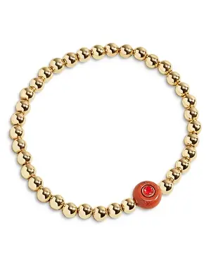 Tory Burch Tory Burch Miller Pave Crystal Hoop Earrings Red