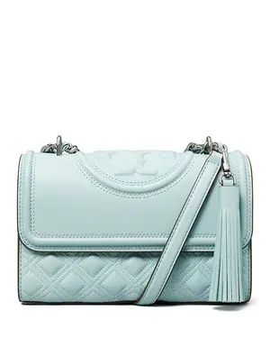 Tory Burch Fleming Small Quilted Leather Convertible Shoulder Bag - Mist