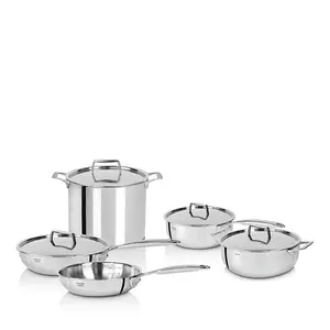 CRISTEL Castel Pro Ultraply 9-piece Cookware Set - Silver