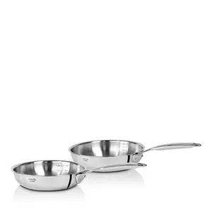 CRISTEL Castel Pro Ultraply 2-piece Frying Pan Set - Silver