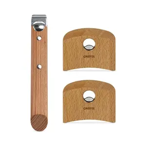 CRISTEL Casteline Tech Wood Handle Set - Beech
